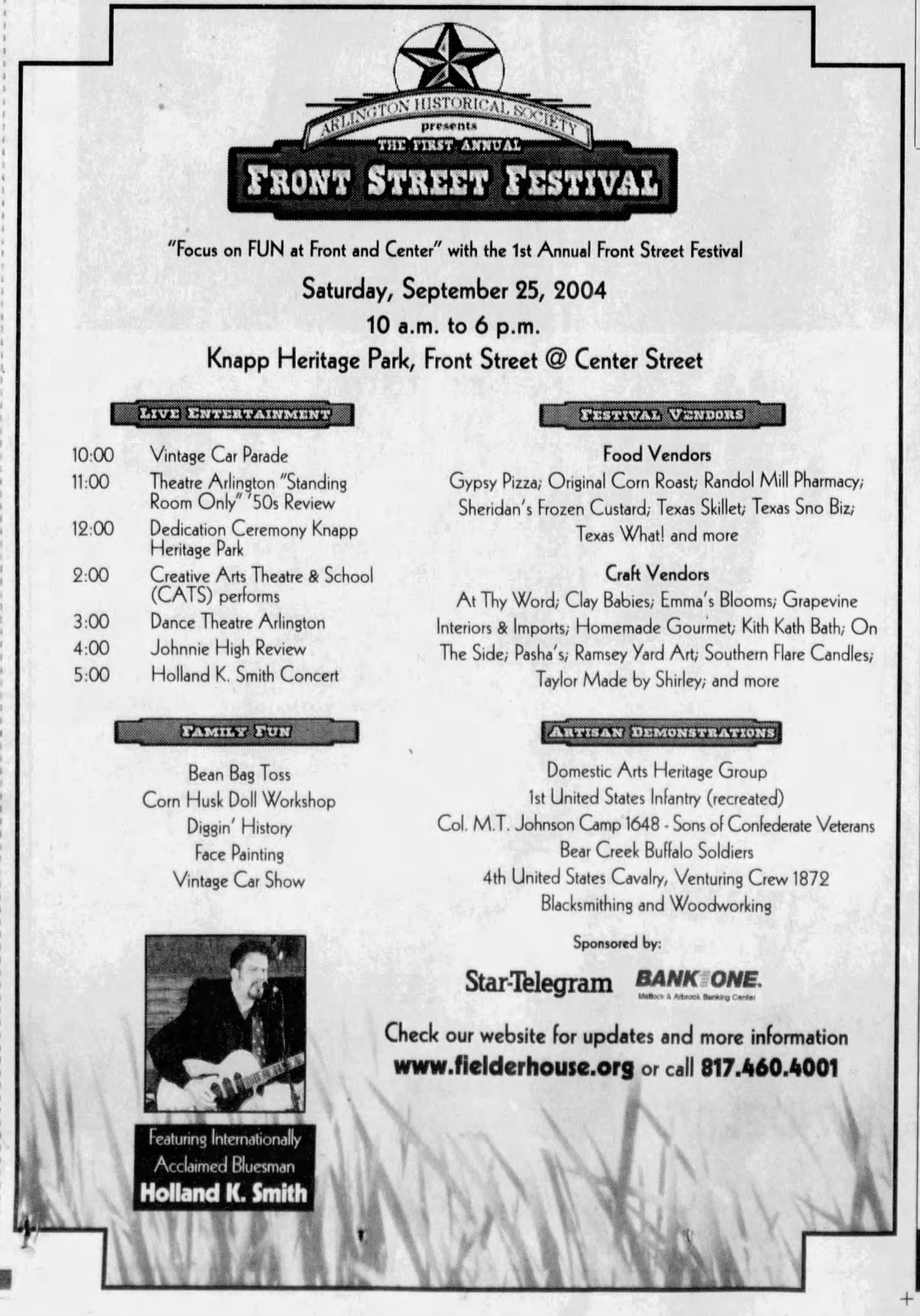 The First Annual Front Street Festival (2004 newspaper ad) – Jason S ...
