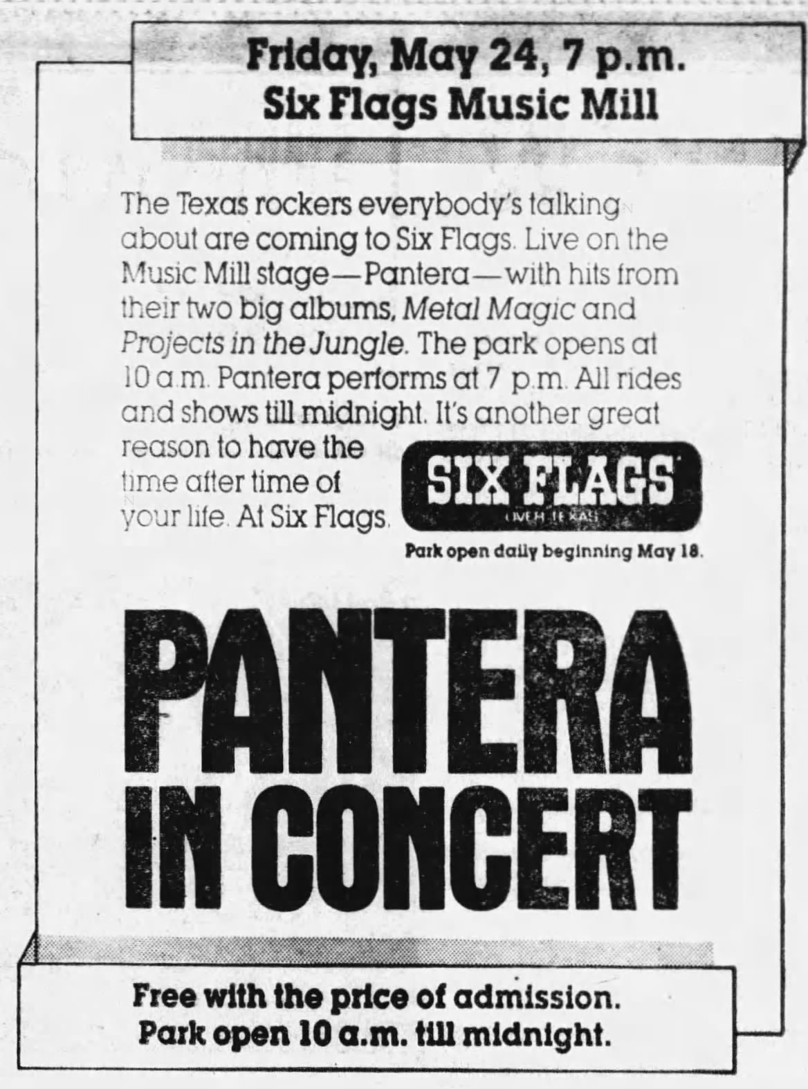 Pantera Plays “Friday Night at the Flags” in 1985 – Jason S. Sullivan