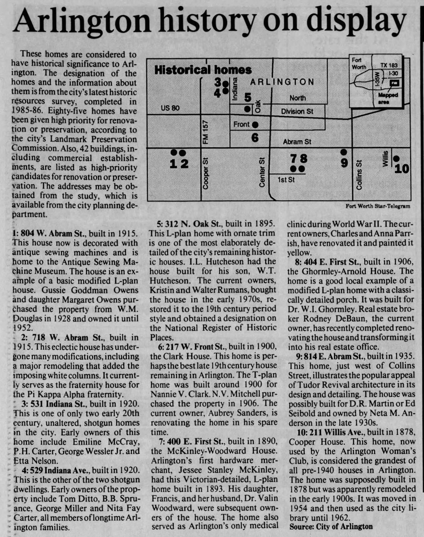 Arlington homes with historical significance (1992) – Jason S. Sullivan